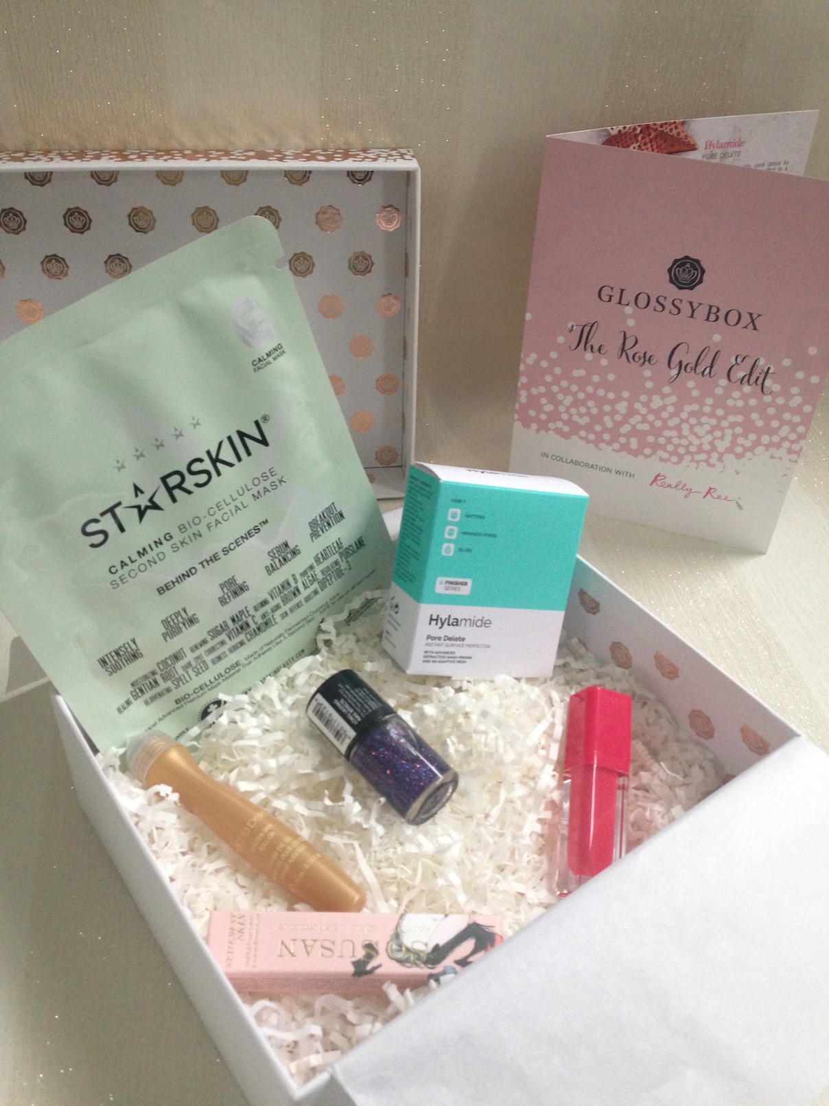 Glossybox December 2015: The Rose Gold Edit
